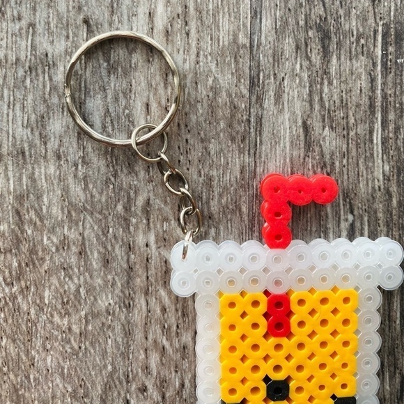 Handmade | Other | Boba Tea Keychain Handmade Perler Beads Collectible ...